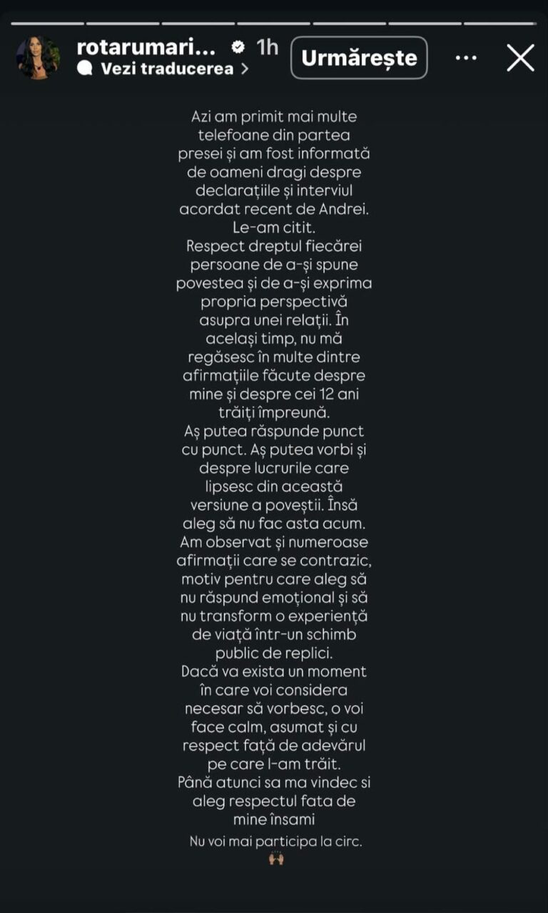 Cristina Petre, prima reacție după dezvăluirile făcute de Andrei Rotaru ...